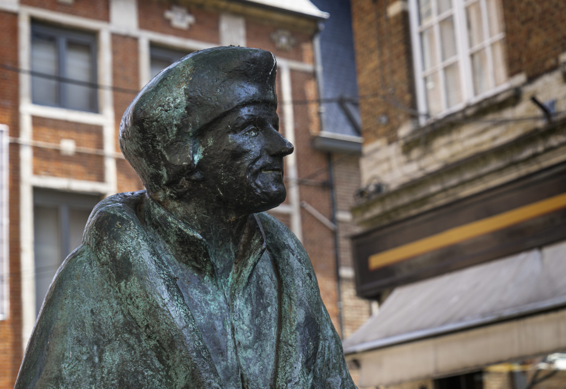 Ancient statue of the philosopher and theologian Erasmus of Rotterdam ...