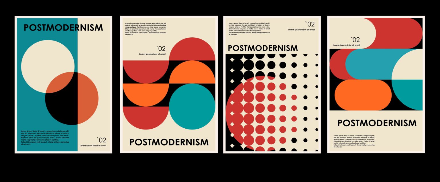 Artworks, posters inspired postmodern of vector abstract dynamic ...